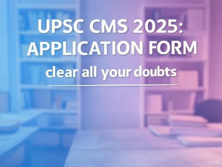UPSC CMS 2025 Application Form: Fill Step By Step - Cerebrum